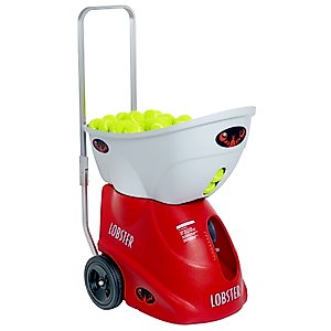 Lobster Sports – Elite Liberty Battery Operated Tennis Ball Machine – Lightweight – Large Wheels - Full-Featured Tennis Ball Thrower – Oscillation – Spin – 2-4 hr Runtime – Charger Included