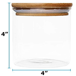Blue Donuts 16 Oz Food Storage Containers with Lids Airtight - Glass Kitchen Canisters, Glass Containers for Food Storage with Lids, Airtight Food Storage Containers for Pantry, 500 ML Clear Jars