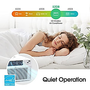 LG 8000 BTU Window Air Conditioners 2023 New Remote Control WiFi Enabled App Ultra-Quite Washable Filter Cools 340 Sq. Ft for Small & Medium Room AC Unit Easy Install White LW8017ERSM1