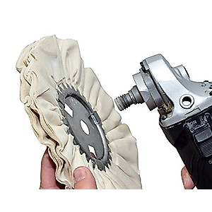 Zephyr Products AWW58-8WB White 8" Airway Buffing Wheel with 1 LB White Bar Final Finish, 1 Pack