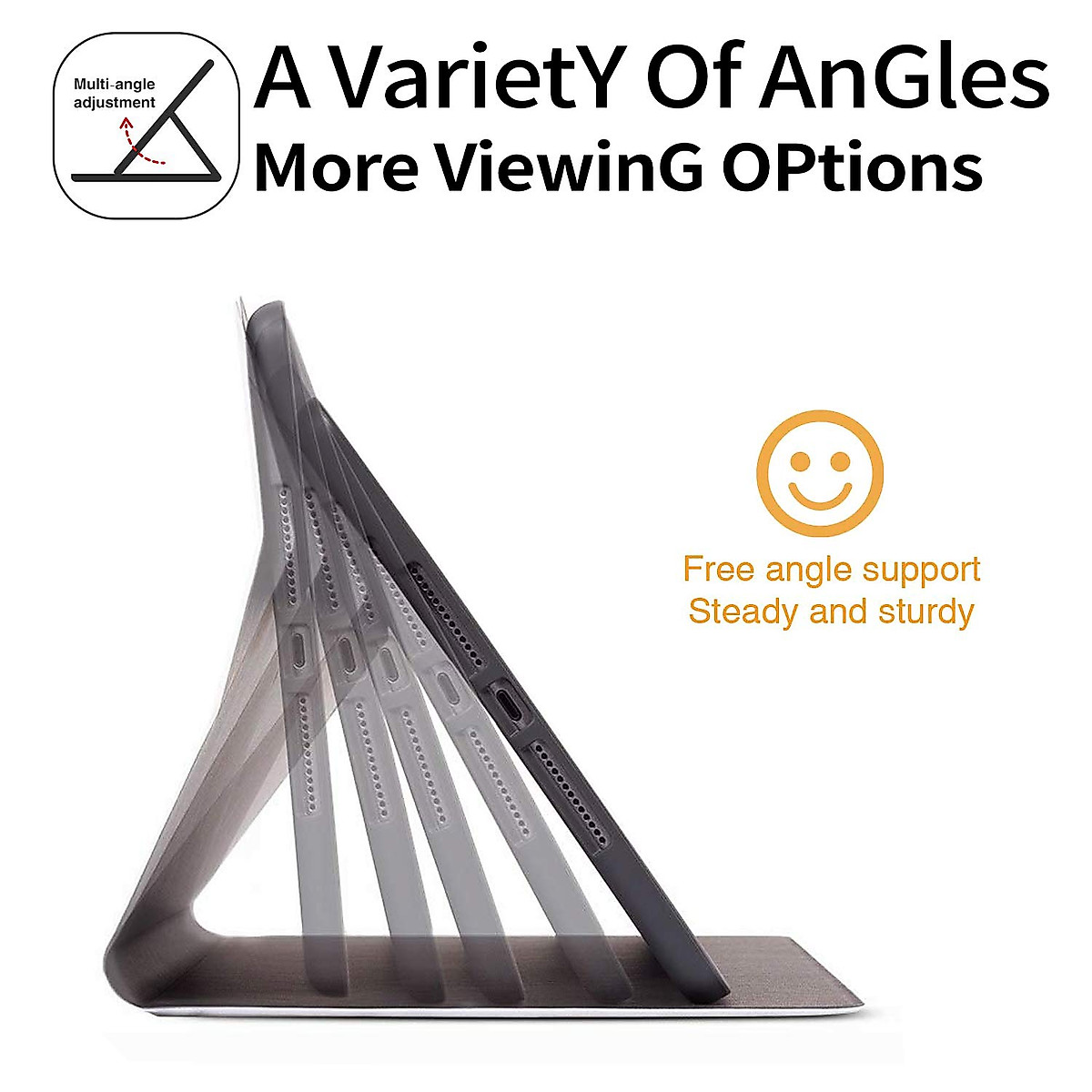 Case for Samsung Galaxy Tab S6 Lite 10.4 inch 2020 SM-P610/P615，Spsun Lightweight Smart Shell PU Leather Adjustable Stand Protective Cover with Auto Wake/Sleep Feature - Purple Rose & Butterfly