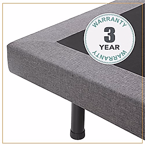 Adjustable Comfort Upholstered Adjustable Bed Base with Massage, Wireless Remote, Three Leg Heights, and USB Ports-Ergonomic, Full, Black