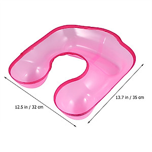 HEALLILY Hair Salon Neck Tray, Pink, Plastic, Compact, Adjustable, Hair Styling, Coloring Tool, Salon, Barbershop, Home Use