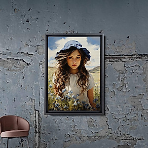 Native Texas, Texas Hill Country Bluebonnet Landscape, Fine Art Print mounted in an white mat board, ready to frame, Canvas Prints, Home Decor