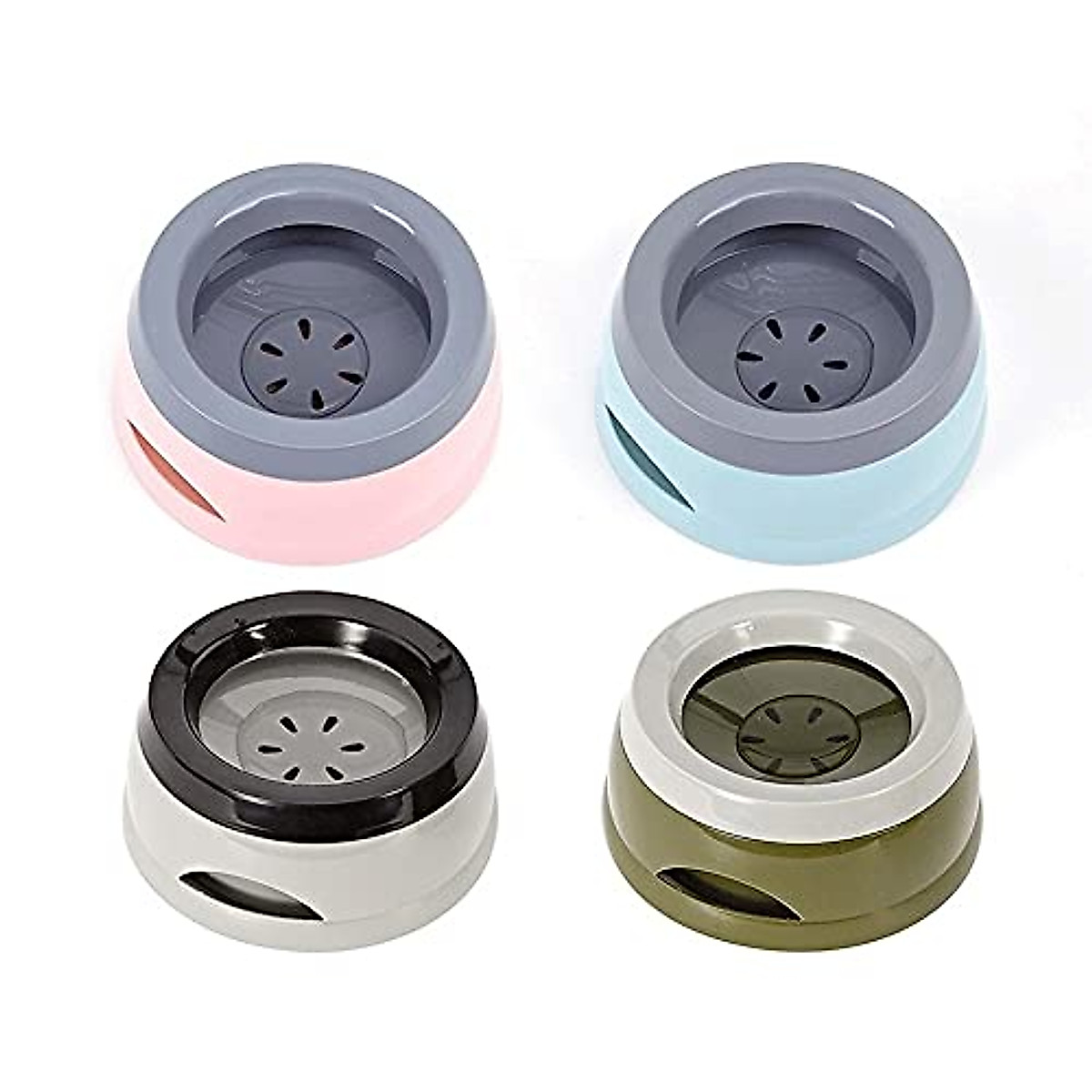 FUUIE Bowls for Food and Water Pet Car, Splash and Wet Mouth Floating Bowl Cat Dog Supplies Dog Bowl Drinking Bowl (Color : Blue)