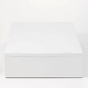 MUJI Polypropylene 2 Drawers Storage Box, A4 Wide, 37cm Width x 26cm Depth x 9cm Height, White/Grey