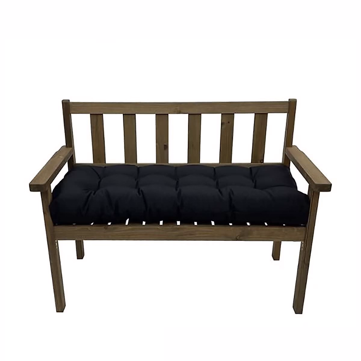 Yefound Waterproof Bench Cushion, Outdoor Indoor Swing Bench Cushion, 51"x20", Thicken Bench Cushion for Lounger Garden Furniture Patio Lounger Bench (Black)