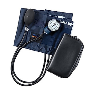 MABIS Precision Series Aneroid Sphygmomanometer Manual Blood Pressure Set with Calibrated, Nylon Cuff and Carrying Case, FSA HSA Eligible, Adult Large, Latex Free
