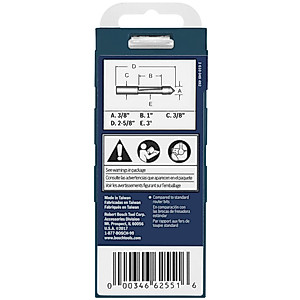 BOSCH 85245SMC 3/8 In. x 1 In. Carbide-Tipped Single-Flute Shear Angle Pilot Panel Router Bit