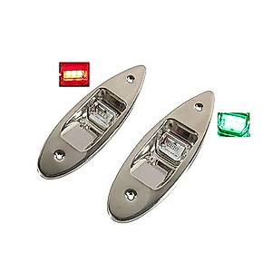 Marine Boat Navigation Lights, LED Bow Light, Boat Navigation Lights Red and Green, Vertical Mount Sidelight, 12 V, 2NM