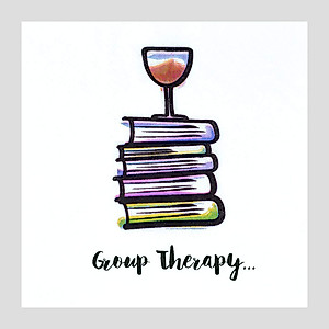 30 Pk, Group Therapy" Cocktail 3-Ply Paper Party Napkins for Book Club, Wine Night, Womens Group, Galentine's Day or Girls Night