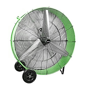 OEMTOOLS OEM24879 42" Direct-Drive Barrel Fan, Large Industrial Fan With Wheels, Metal Barrel Drum Fan, Industrial Fans, High Velocity Shop Fan For Garage, Commercial Fans for Warehouse, Fan On Wheels