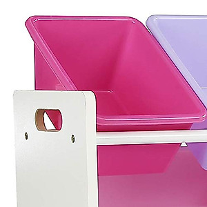 Humble Crew, White/Blue/Pink/Purple Extra-Large Toy Organizer, 16 Storage Bins