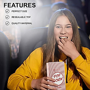 MT Products Popcorn Boxes for Party - 0.74 oz. (Pack of 50) - #1 Popcorn Buckets With Close Top - Great for Movie Theater, Circuses, and Stadium