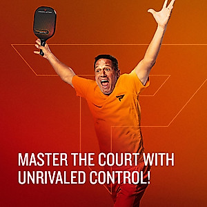 Paddletek Tempest Wave Pro Pickleball Paddle | Professional Pickleball Paddles with Carbon Fiber Surface, Tempest SRT Honeycomb Core & High Tack Performance Grip | USAPA Approved