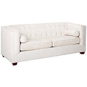 Coaster Home Furnishings Alexis Chesterfield Sofa with Track Arms Almond, 35" L x 86" W x 32.5" H (504391)