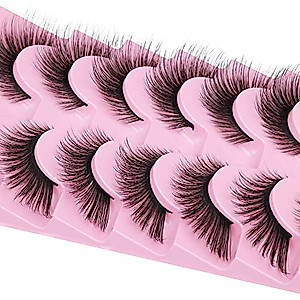 Fox Eye Lashes Fluffy Eyelashes Angel Wing Wispy False Eyelashes Like Bratz Styles L Curl Rusain Strip Lashes that Look Like Extensions Little Dramatic Lashes Pack