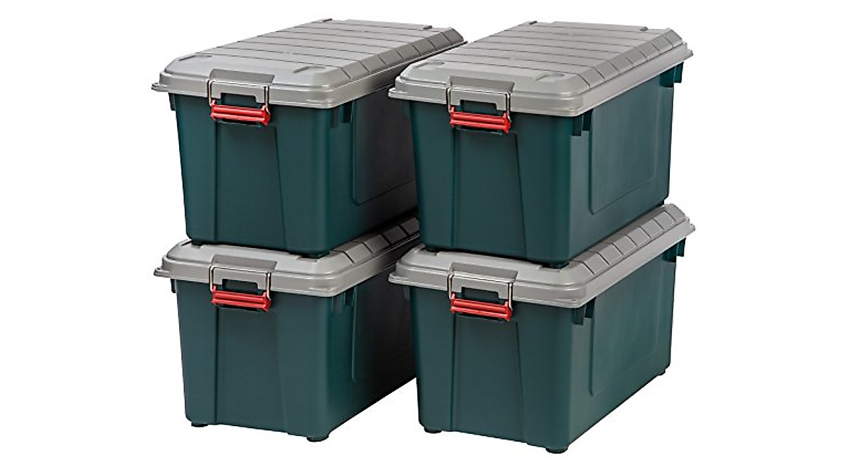 IRIS USA Heavy-Duty Storage Boxes - 4 Pack