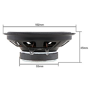 2pcs 4 Inch 60W 2 Way Car Coaxial Vehicle Door Auto Audio Music Stereo Full Range Frequency HiFi Speakers
