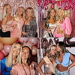 Hapdoo 30th Birthday Decorations women, Including 30th Birthday Rhinestone Headband Crown, 30&Fabulous Sash with Pearl Pin, Happy Birthday Cake Topper and Number Candles, 30th Birthday Gifts for women