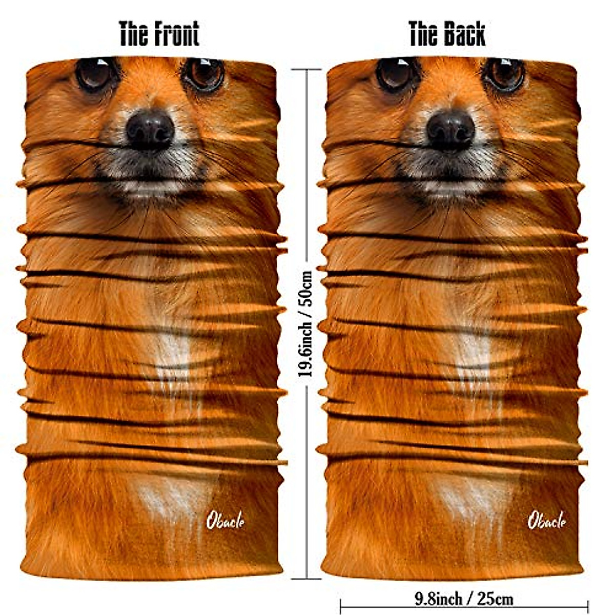 Obacle Animal Half Face Mask Sun Dust Wind Protection Seamless Face Mask for Men Women, Lightweight Thin Neck Gaiter for Outdoor Sports Gifts (Dog with Yellow Hairs)