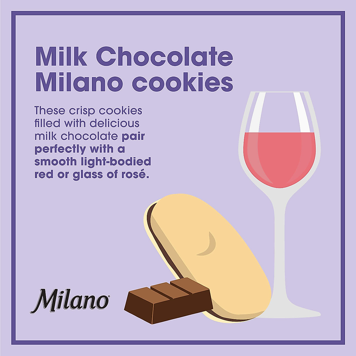 Pepperidge Farm Double Milk Chocolate Milano Cookies 7.5 oz Bag, 6 Bags