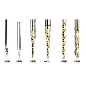 Amana Tool - 46281 CNC 2D & 3D Carving 3.6 Deg Tapered Angle Ball Tip 1/16 Dia x 1/32 Ra