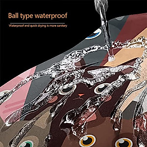 Zmcongz Cat 4 Pcs Shower Curtain Set Colorful Kitten Cartoon Kitty Funny Lovely Animal Bathroom Decor Bath Curtain with Rugs Toilet Lid Cover Bath Mat, 72x72 Inch