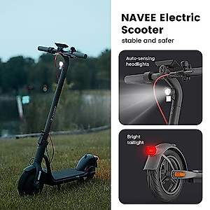 NAVEE Electric Scooter V50, 31 Miles Range & 20 MPH Speed, 700W Max Power, 10" Pneumatic Tires, E-ABS and Rear Disk Brake, IP55 Waterproof, Handle Folding Electric Scooter for Adults