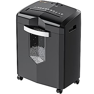 Bonsaii Home Office Paper Shredder, 12-Sheet 40-Minute High Security Micro Cut Shredder for CD/Card/Staple/Clip, Anti-Jam Quiet Heavy Duty Shredder with 5.5 Gal Big Pullout Bin, C267-B