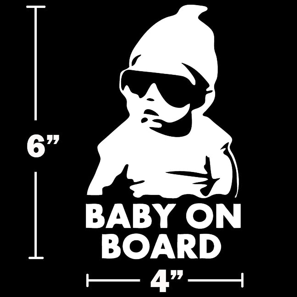 TOTOMO Baby on Board Sticker for Cars Funny Cute Safety Caution Decal Sign for Car Window and Bumper No Need for Magnet or Suction Cup - Carlos from The Hangover