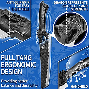 XYJ Portable Chef Knife Set Professional,Since 1986,10 Inch Camping Slicing Cooking Kitchen Knives,Butcher Knife,BBQ Outdoor Knives,Ergonomic Handle,High Carbon Steel