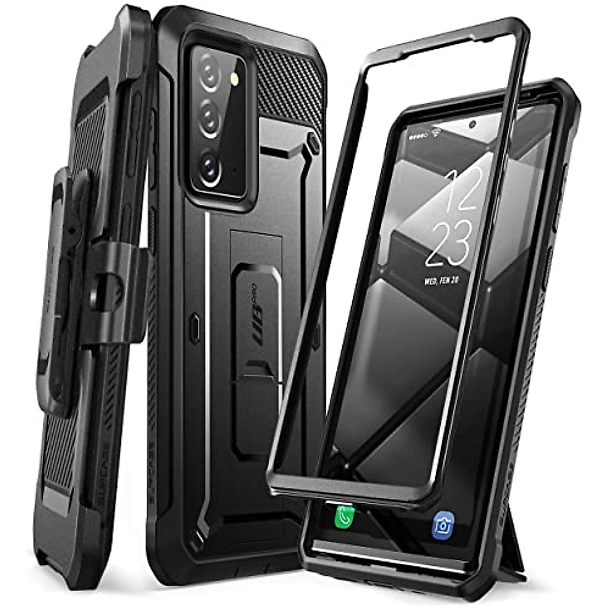 SUPCASE Unicorn Beetle Pro Series Case for Samsung Galaxy Note 20 (2020 Release), Full-Body Rugged Holster & Kickstand Without Built-in Screen Protector (Black)
