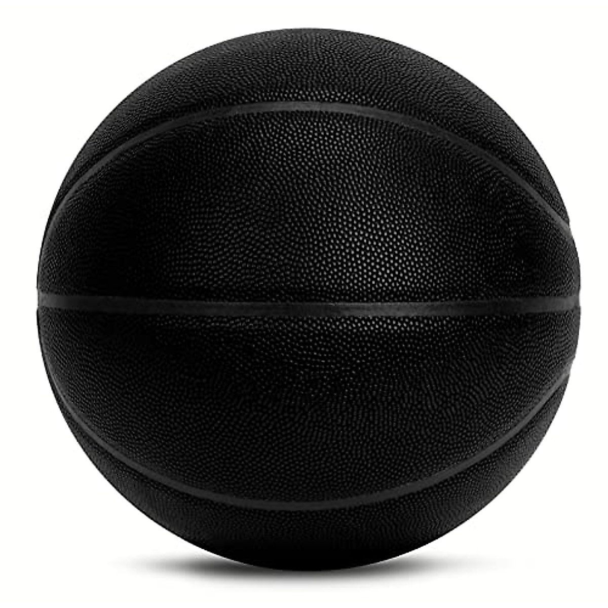 AND1 Street Grip Premium Composite Leather Basketball & Pump- Official Size 7 (29.5”) Streetball, Made for Indoor and Outdoor Basketball Games (Black)