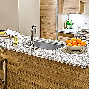 Hausinluck 32 inch Workstation Undermount Kitchen Sink, Stainless Steel Undermount Kitchen Sink 18 Gauge, Handmade Modern Single Bowl Deep Kitchen Sink with Ledge and Accessories (Pack of 5)