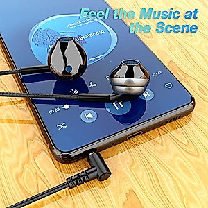 Wired Earbuds with Microphone, Noise Isolating in-Ear Headphones, Earphone Fits 3.5mm Interface for iPad,Mp3/Mp4, Apple iPhone, Android Smartphones (Black)