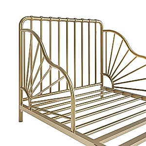 Little Seeds Quinn Whimsical Metal Toddler Bed, Gold