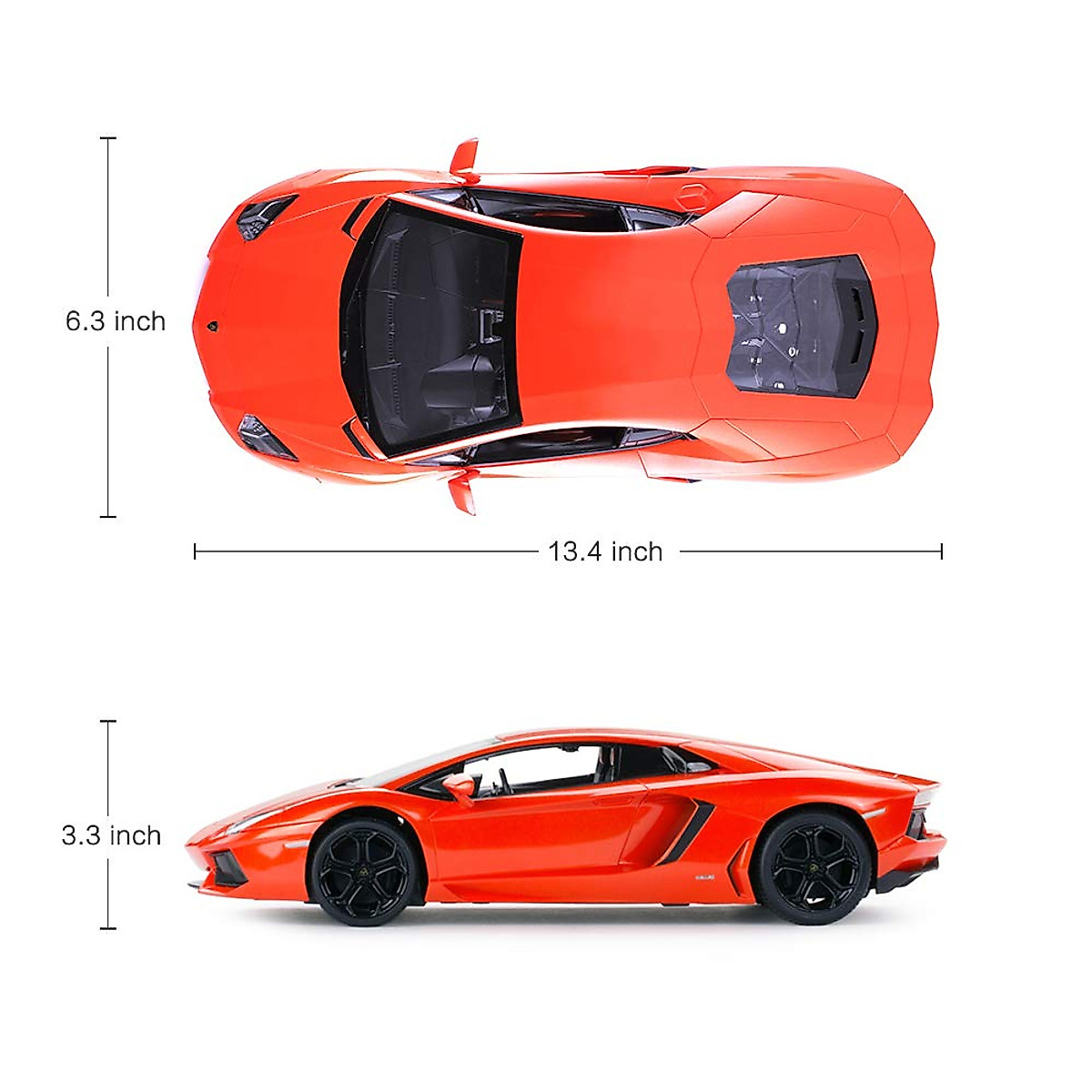 RASTAR RC Lamborghini Toy Car, 1:14 Lamborghini Aventador LP700-4 Remote Control Car, Working Lights - Orange