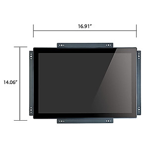 19 Inch 4:3 Open Frame Design Touch Screen Monitor Display with VESA & Rear Mounting Bracket for Kiosk Industrial Automation POS Retail Self-Service