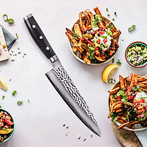 Enso Chef's Knife - Made in Japan - HD Series - VG10 Hammered Damascus Stainless Steel Gyuto - 8"