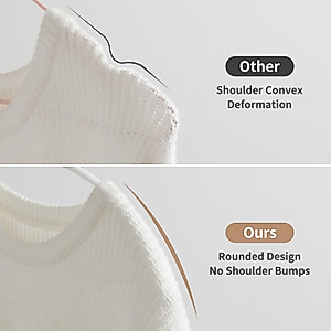 COZIHAUS 16-Inch Clothes Hangers 20 Pack, No Shoulder Bumps Hanger, Non-Slip, Space Saving, High-Strength Skin-Feel Plastic Hangers for Coats, Pants, Suits, Shirts, Sweaters, Dresses (20 Pack, White)