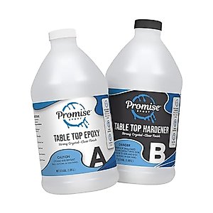 Epoxy Resin 1 Gallon Kit - Crystal Clear, UV Resistant, Self Leveling, Food Safe for Table Top, Arts & Crafts, Casting, Jewelry Making, and Coating - Use with Mica Powder, Silicone Molds, Alcohol Ink