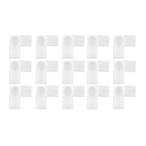 uxcell Shoe Rack Accessories Connectors, 16mm Inner Diameter for Repair Assembled Wardrobe 3 Way, Replacement of Parts 15 Pcs
