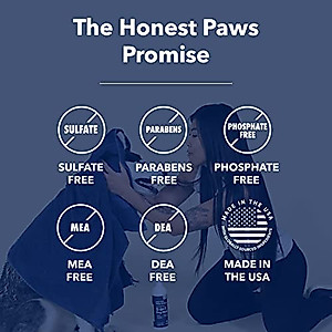 Honest Paws Dog Shampoo and Conditioner - 5-in-1 for Allergies and Dry, Itchy, Moisturizing for Sensitive Skin - Sulfate Free, Plant Based, All Natural, with Aloe and Oatmeal -16 Fl Oz