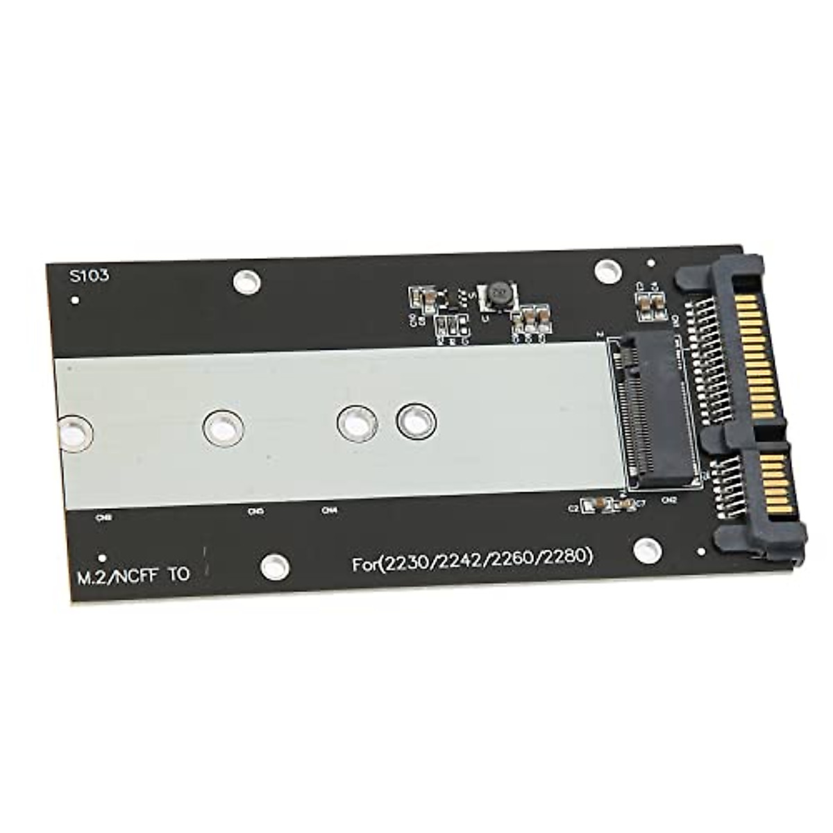 Gaeirt SSD Converter Adapter, Mass Storage Interface SSD Converter Card Easy to Use PCB Material for B Key M.2 NGFF SSD