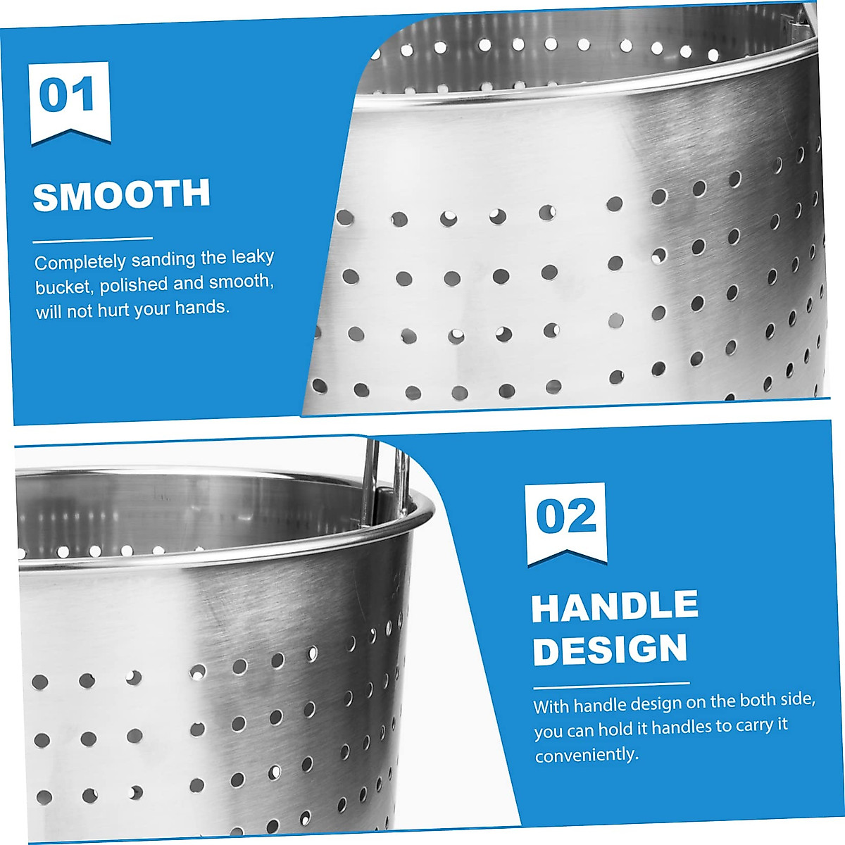 Crayfish Boiler Crawfish Leaky Pot Seafood Boiler Pot Stainless Steel Pot Crawfish Cooking Bucket Crawfish Boiler Leaky Metal Leaky Pot Stewed Meat Pot Leaky Bucket Crawfish Pot