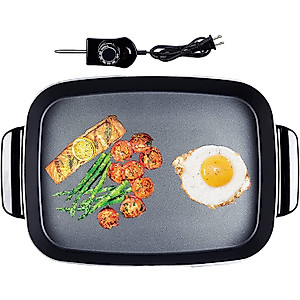 16 Inch Nonstick Electric Skillet - with Glass Cover Electric