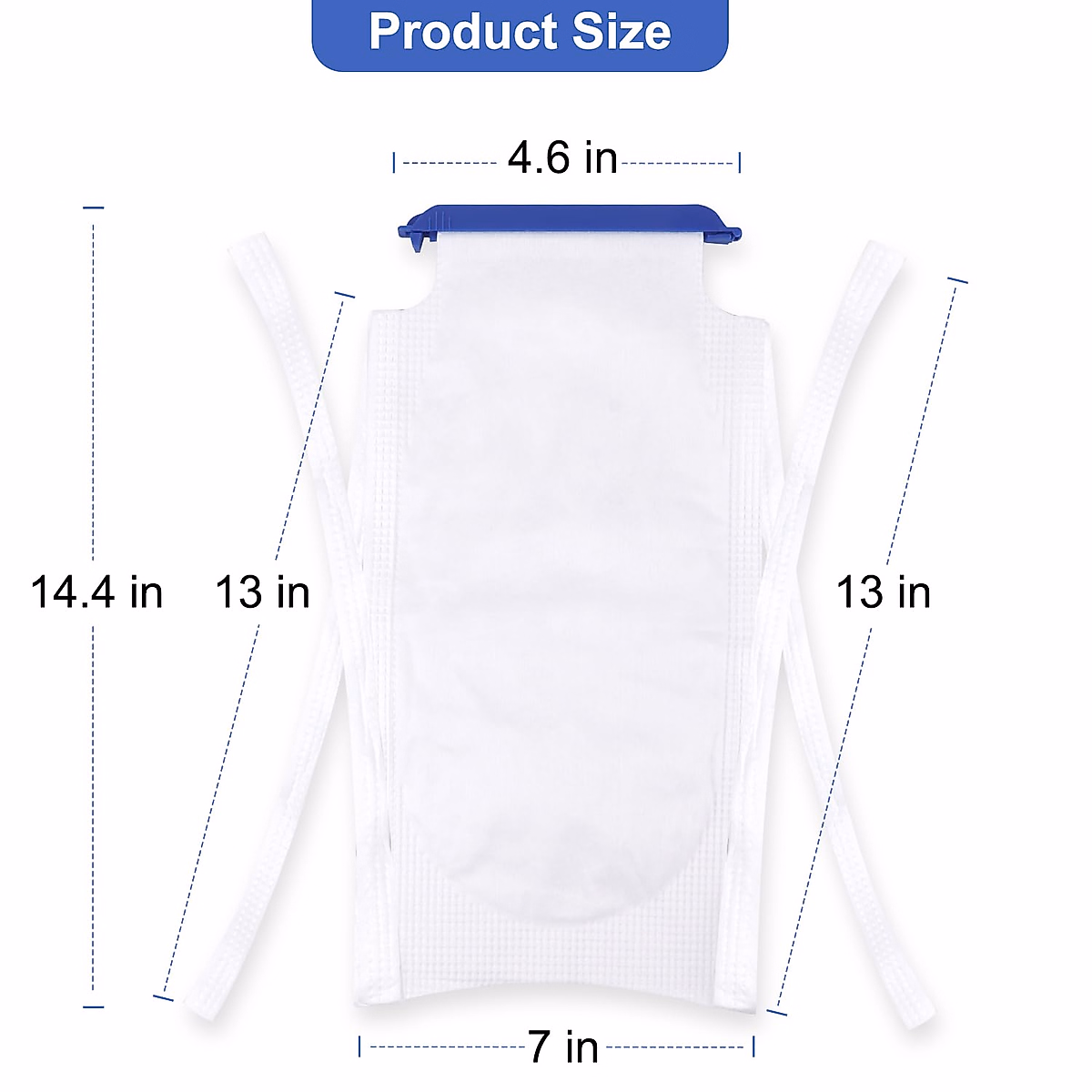 10 Pack Refillable Ice Bags with Clamp Closure 6-1/2 x 14 Reusable Medical ice packs for injuries Easy Filling Hospital Icepack with Soft Outer Covering with Leak Proof closure, Super soft Inner Layer