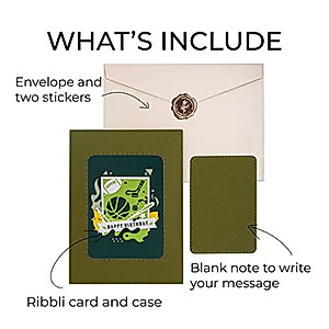 Ribbli Pop Up Birthday Card, Happy Birthday Card, Sports Style Birthday Card for Men Dad Husband Boyfriend Brother Son Kids Friend, with Envelope