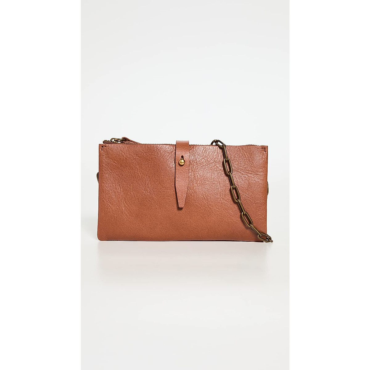 Madewell Women's The Transport Accordion Crossbody, English Saddle, Tan, Brown, One Size